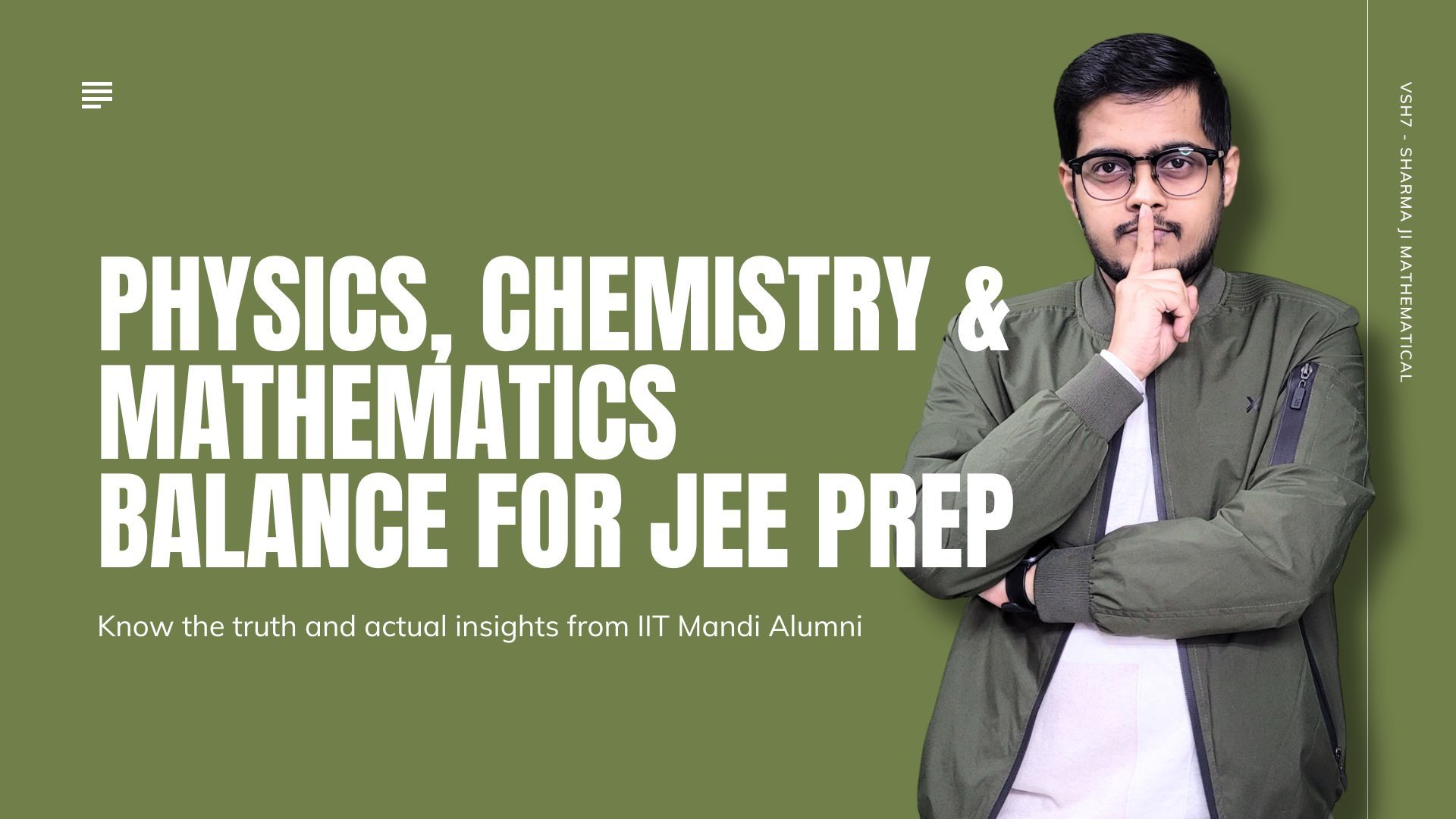 What should be the balance of Physics, Chemistry & Math in JEE Prep